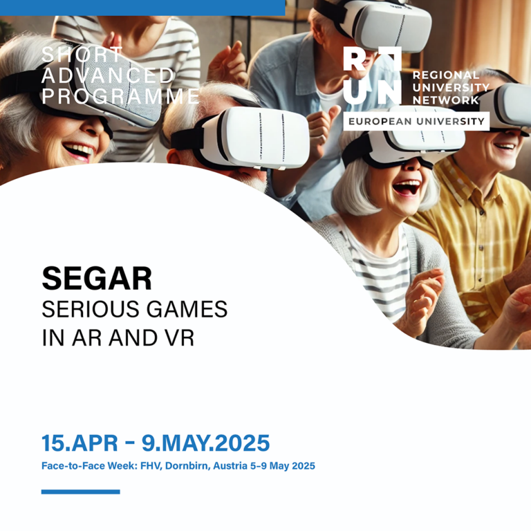 SAP ‘SeGAR – Serious Games in AR and VR’ | RUN-EU